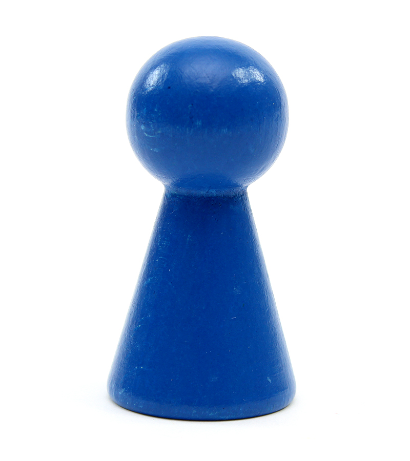 Riesen Spielfigur aus Holz 6cm - Blau | Spielfiguren Halmakegel ...